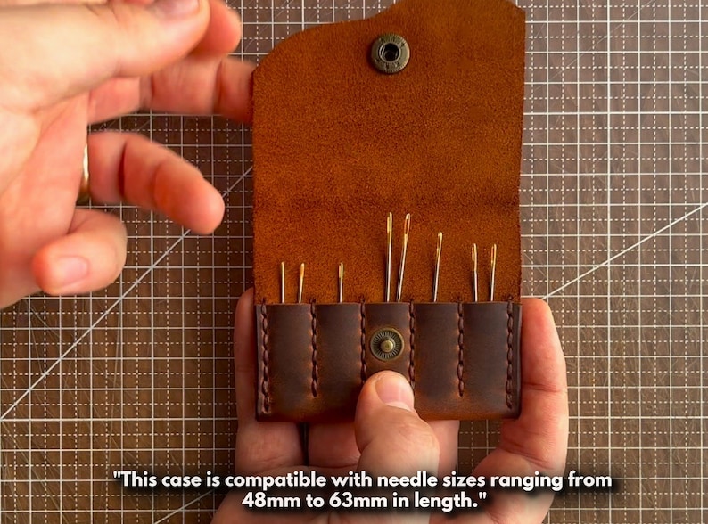 Leather Needle Case PDF Pattern: Simple Leather Craft (video Tutorial ...