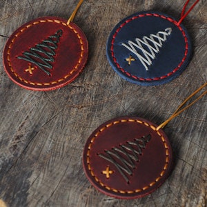 Leather Christmas Tree Ornament Pattern: A4 PDF, Video Tutorial - Etsy