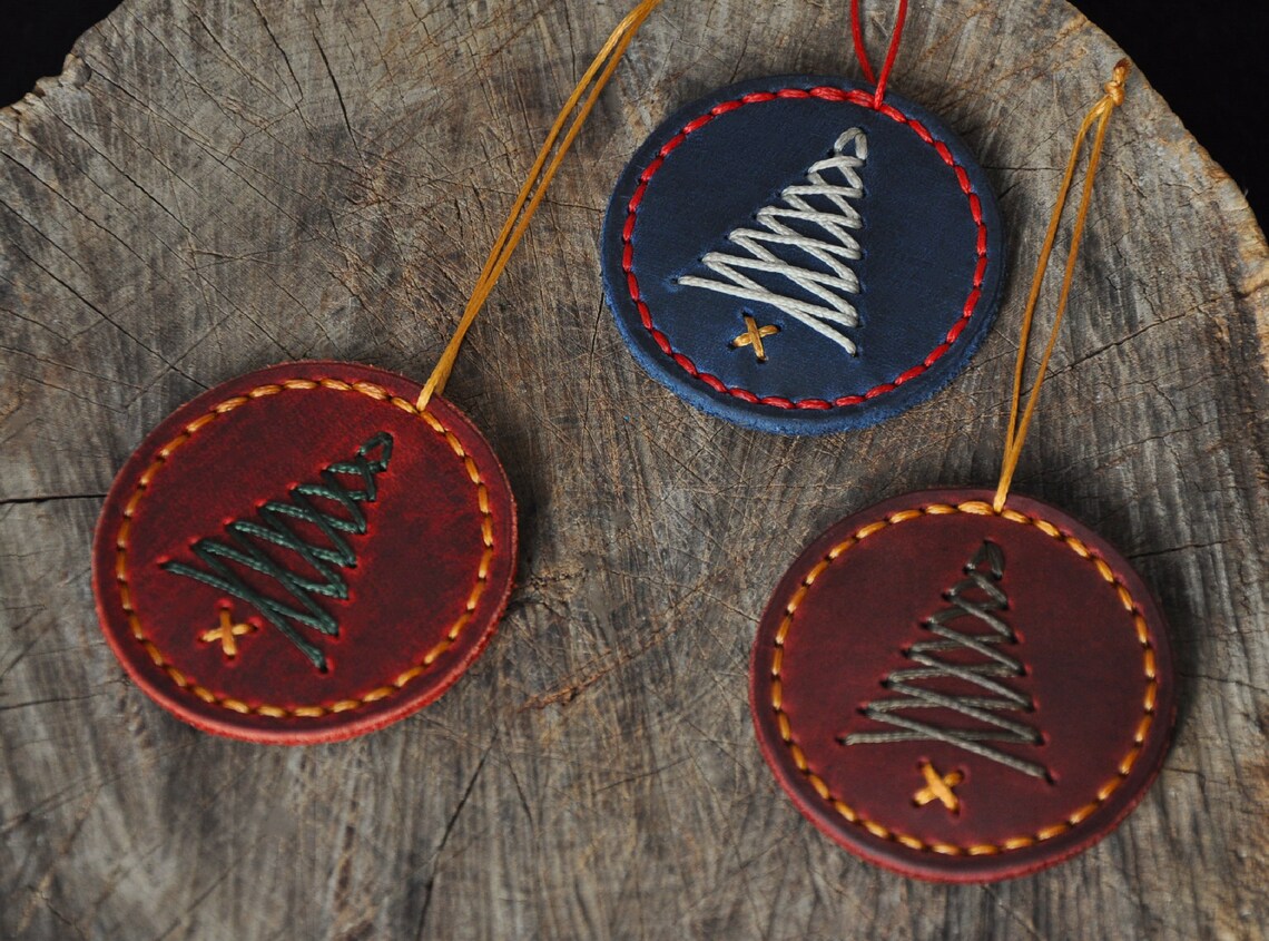 Leather Christmas Tree Ornament Pattern Video Tutorial Pdf - Etsy Canada