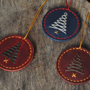 Leather Christmas Tree Ornament Pattern: A4 PDF, Video Tutorial - Etsy