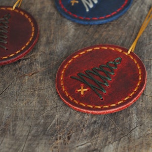 Leather Christmas Tree Ornament Pattern: A4 PDF, Video Tutorial - Etsy
