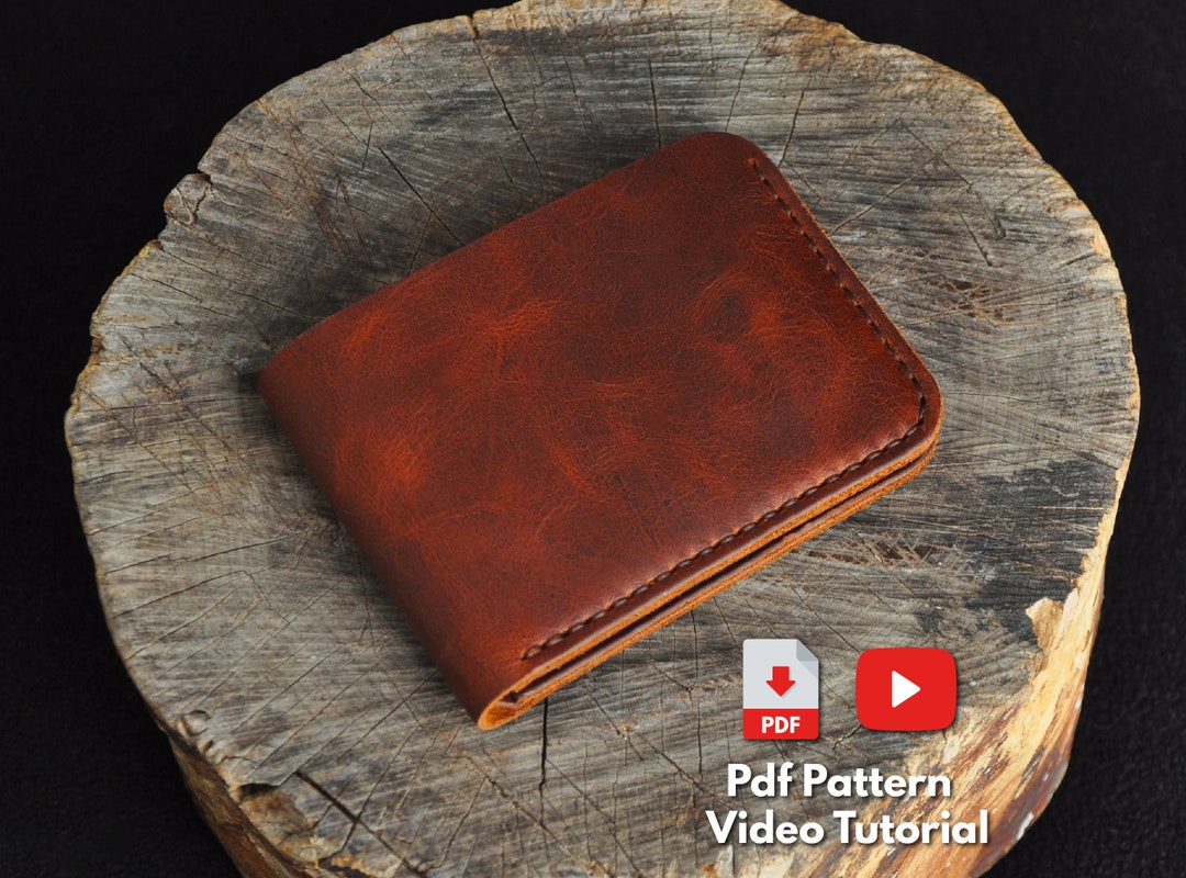 Leather Bifold Wallet - Video Tutorial - Simple Bifold Wallet Pdf ...