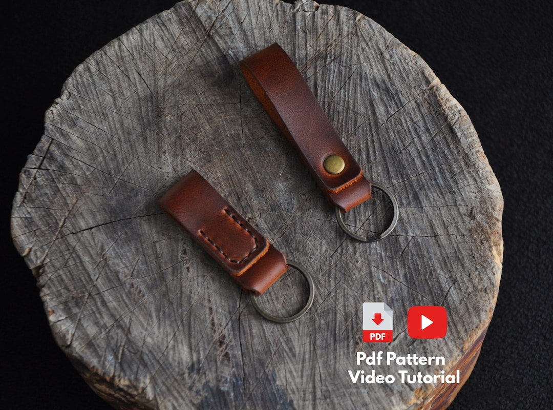 Leather Keychain PDF Pattern: 2 Simple Designs (video Tutorial) - Etsy