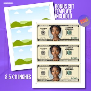 Homecoming Dollar Bill Template, Campaign Money, Editable 100 Dollar ...