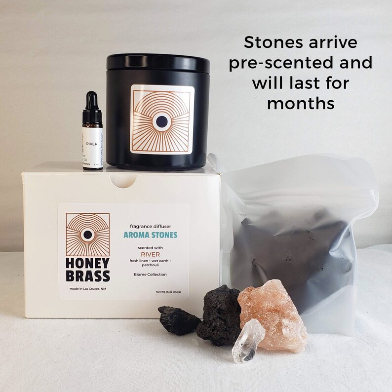 FOREST Aroma Stones Set / Pre-scented Lava Rocks and Crystals ...