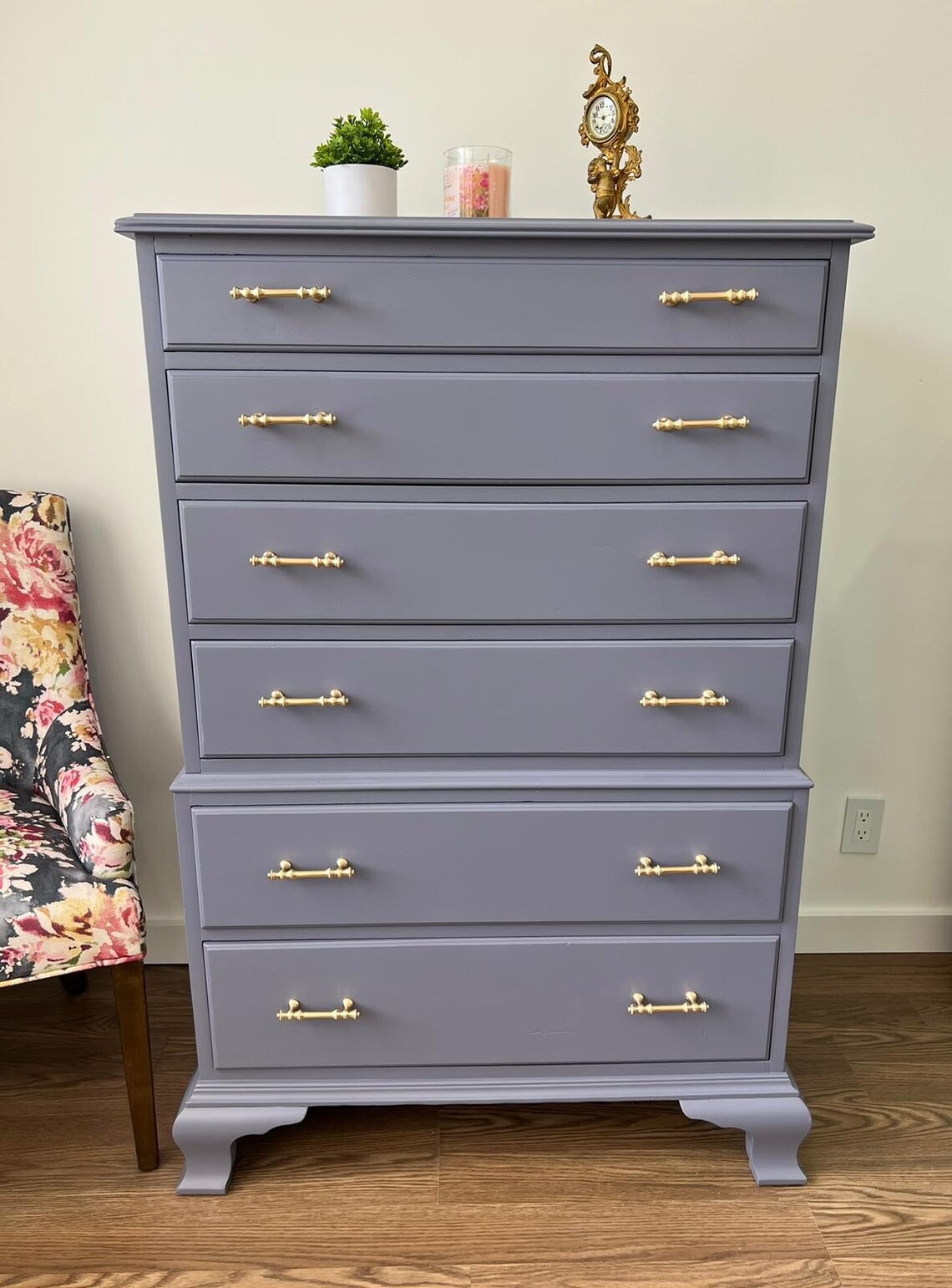 SOLD Vintage Purple Dresser - Etsy