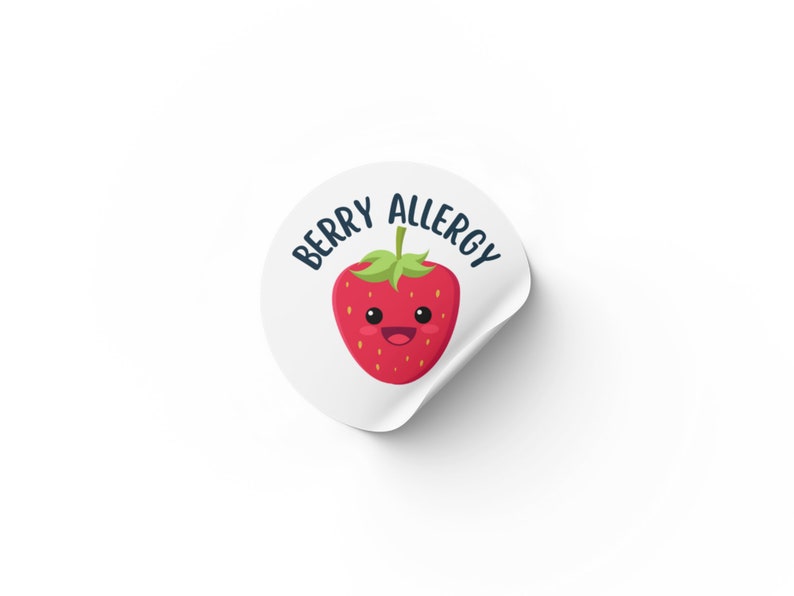 Food Allergy Sticker | Allergy Alert | Allergy Label | Printable PDF ...