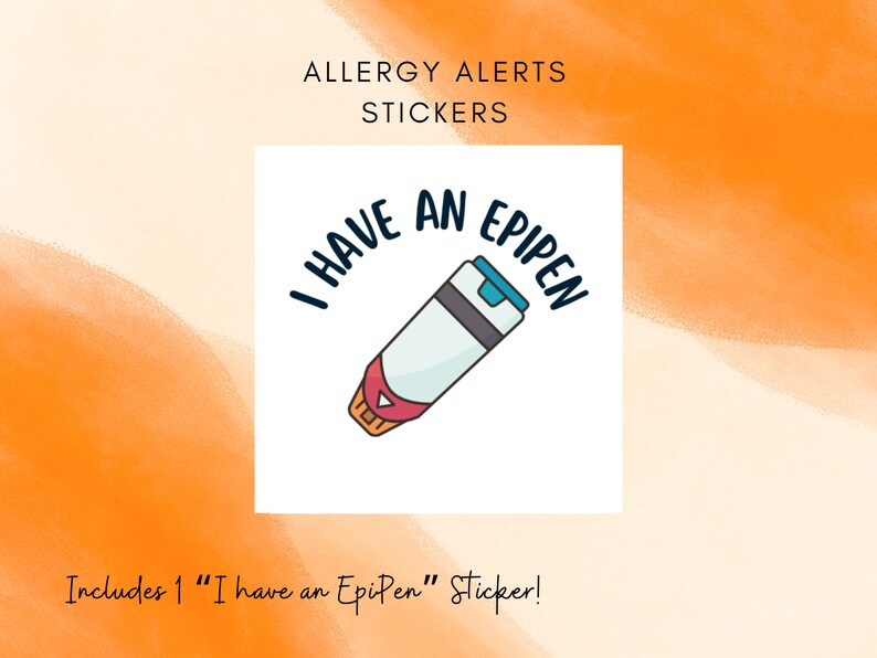 Food Allergy Sticker | Allergy Alert | Allergy Label | - Etsy