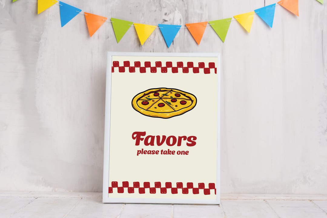 Custom Party Sign | Pizza Party Sign | Pizza Birthday Party - Etsy