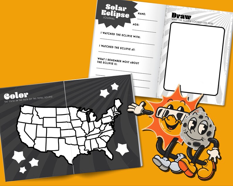 Solar Eclipse Coloring and Activity Book Total Solar Eclipse Kids ...