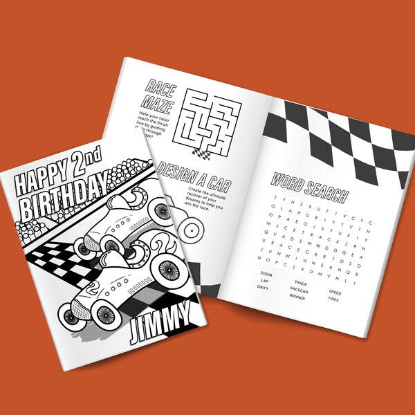 Two Fast Birthday Coloring Book - Etsy