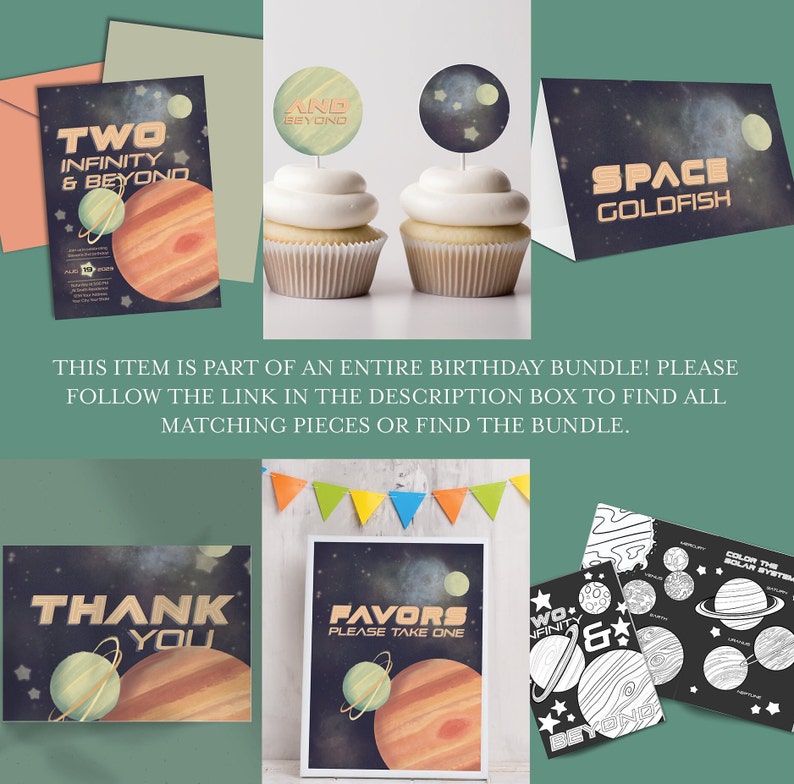 Two Infinity and Beyond Space Coloring Book: 2nd Birthday Party Favor ...