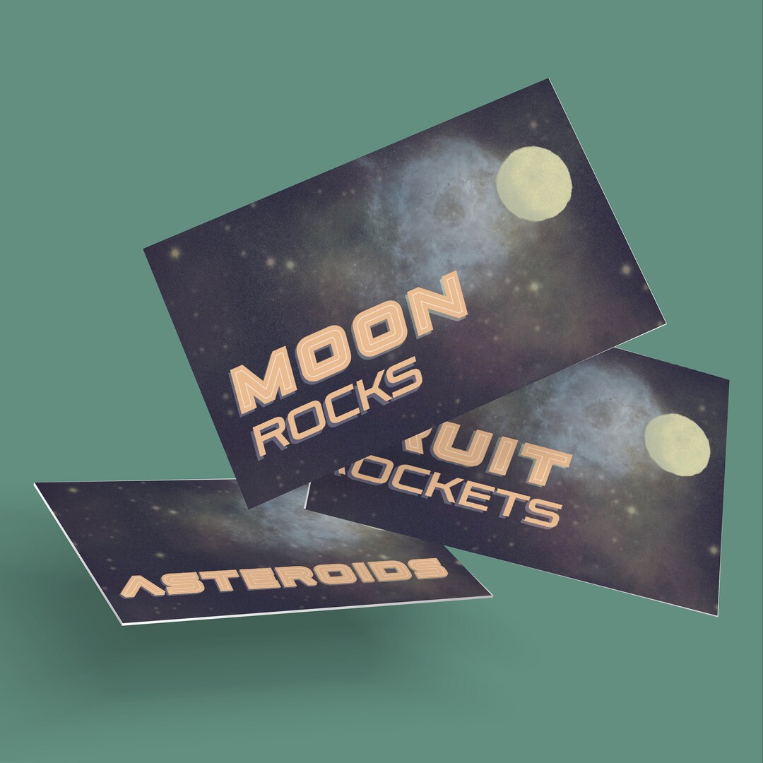 Two Infinity and Beyond Space Themed Place Cards for 2nd Birthday ...