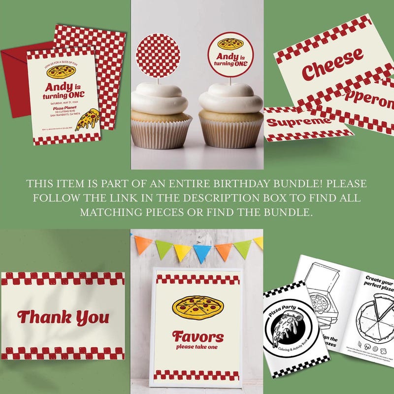 Pizza Birthday Party - Etsy