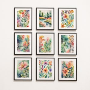 50 Ultimate Watercolored Nature Art Collection : Digital Download ...