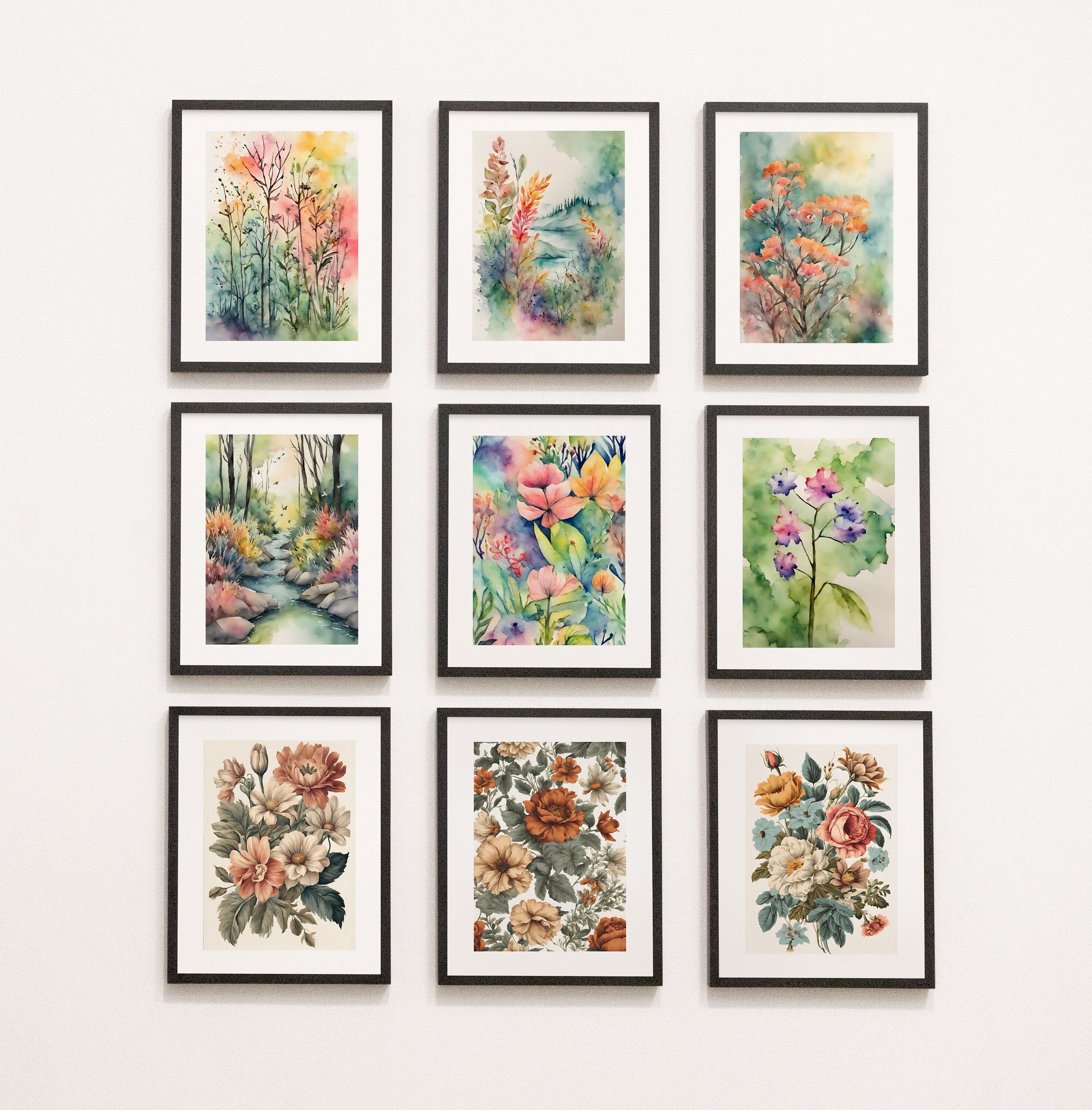 50 Ultimate Watercolored Nature Art Collection : Digital Download ...