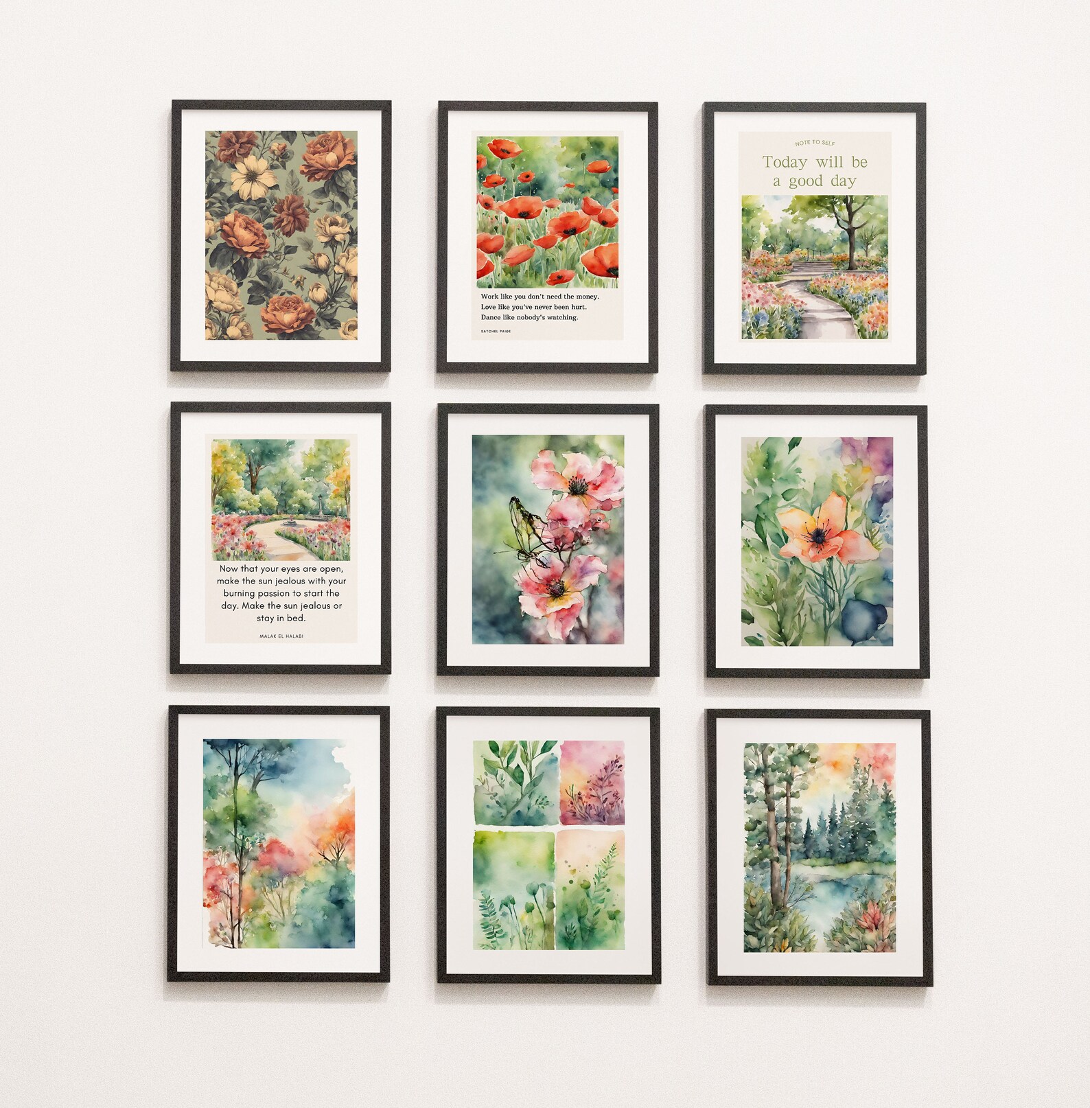 50 Ultimate Watercolored Nature Art Collection : Digital Download ...