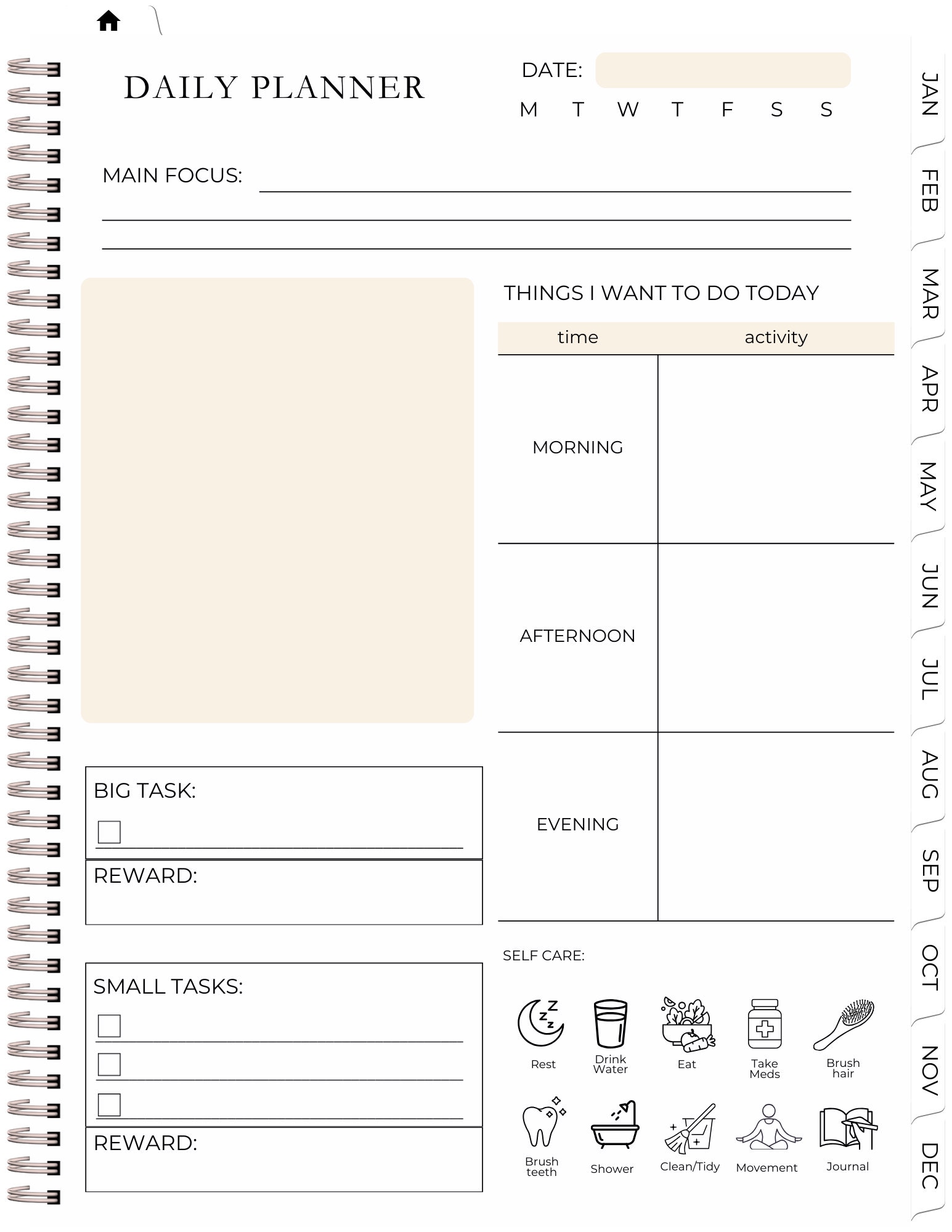 ADHD Digital Planner, Adult Coloring, Digital ADHD Planner, Diary 2024 ...