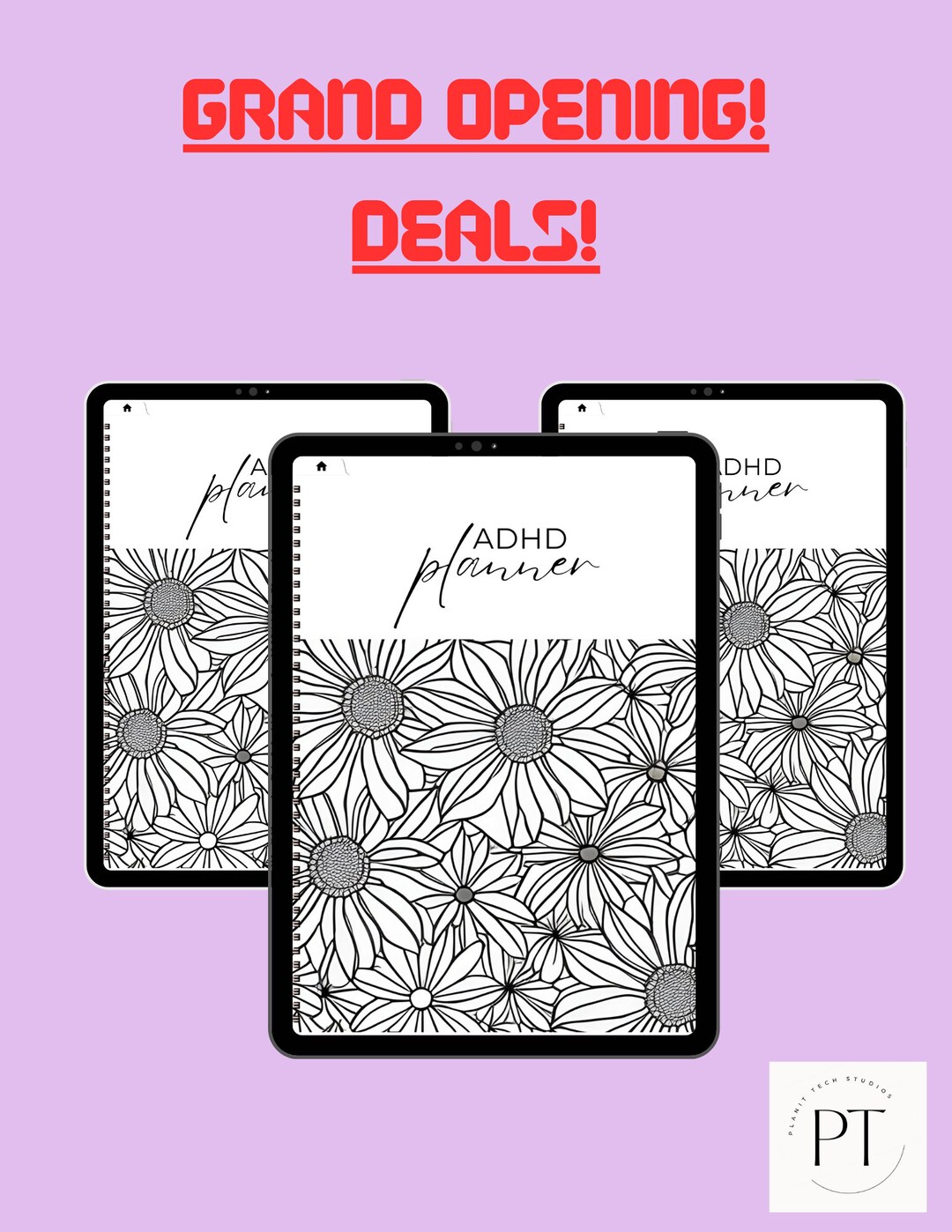 ADHD Digital Planner, Adult Coloring, Digital ADHD Planner, Diary 2024 ...