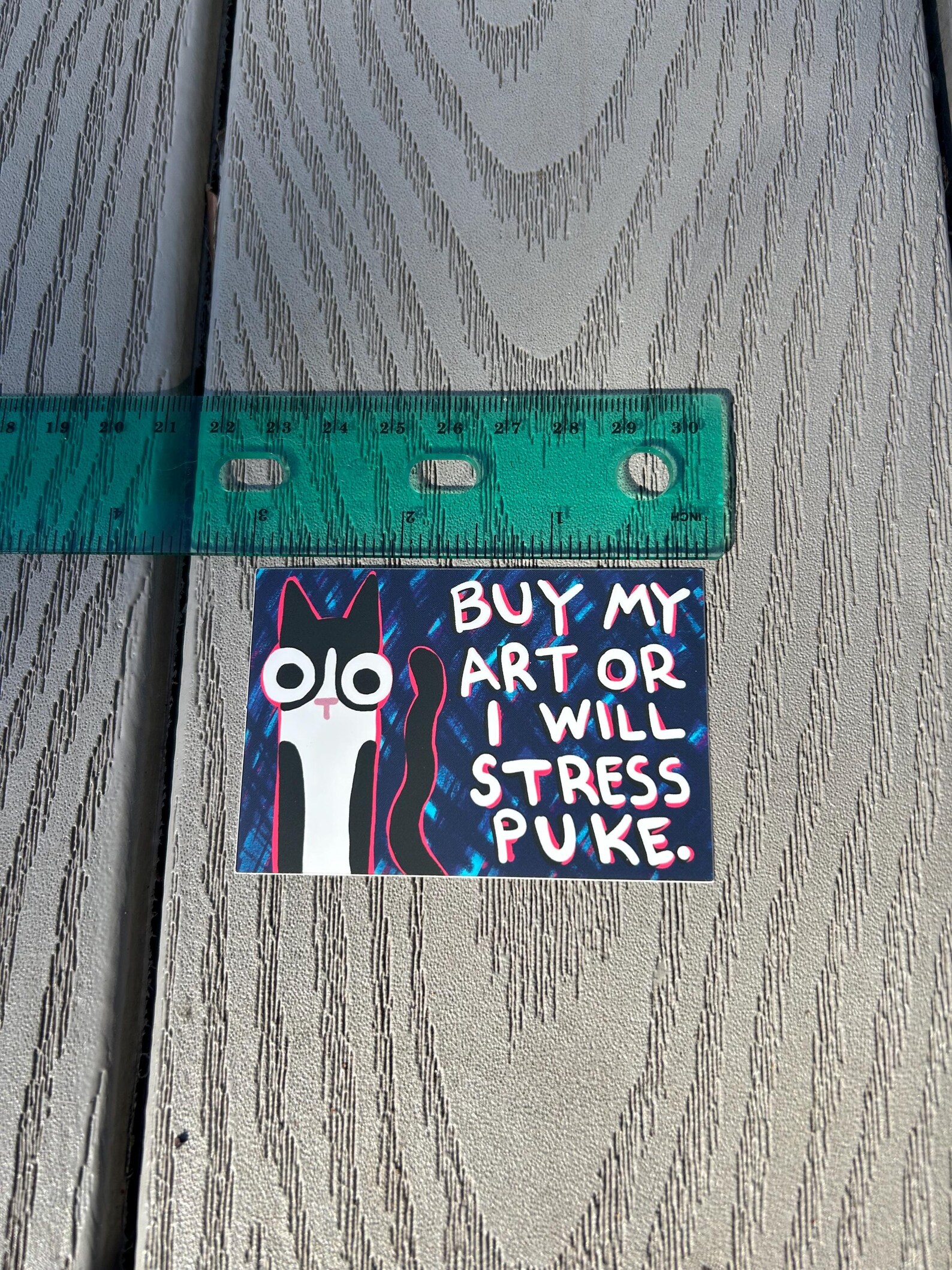Artist Sticker | Stress Puke Cat | Vinyl Sticker - Etsy