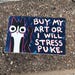 Artist Sticker | Stress Puke Cat | Vinyl Sticker - Etsy