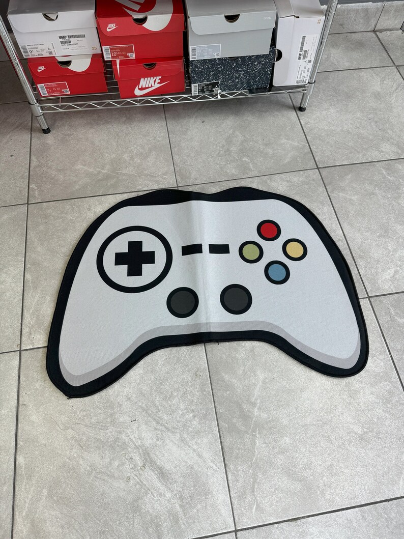 Retro Gaming Controller Rug Area Rug - Nostalgic Game Room Decor ...