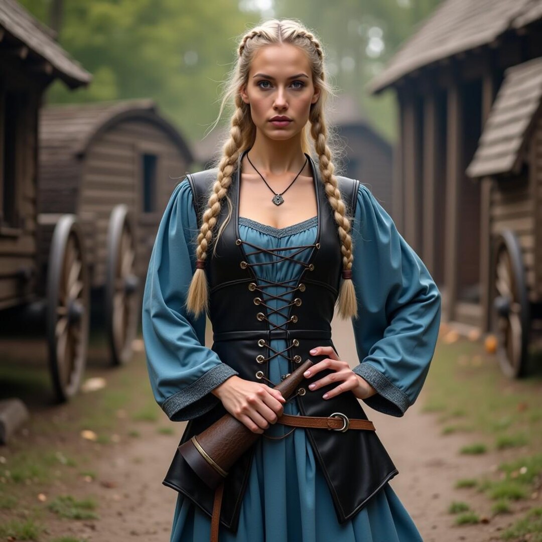 Medieval Genuine Leather Corset Vest, Vintage Lace-up Bodice, Viking ...