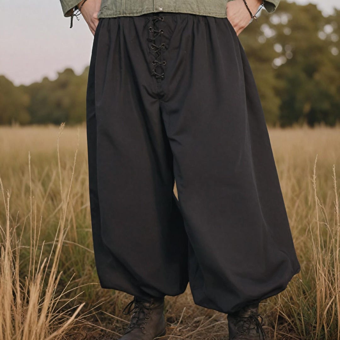 Unisex Medieval Viking Pants Comfortable Renaissance Harem Trousers ...