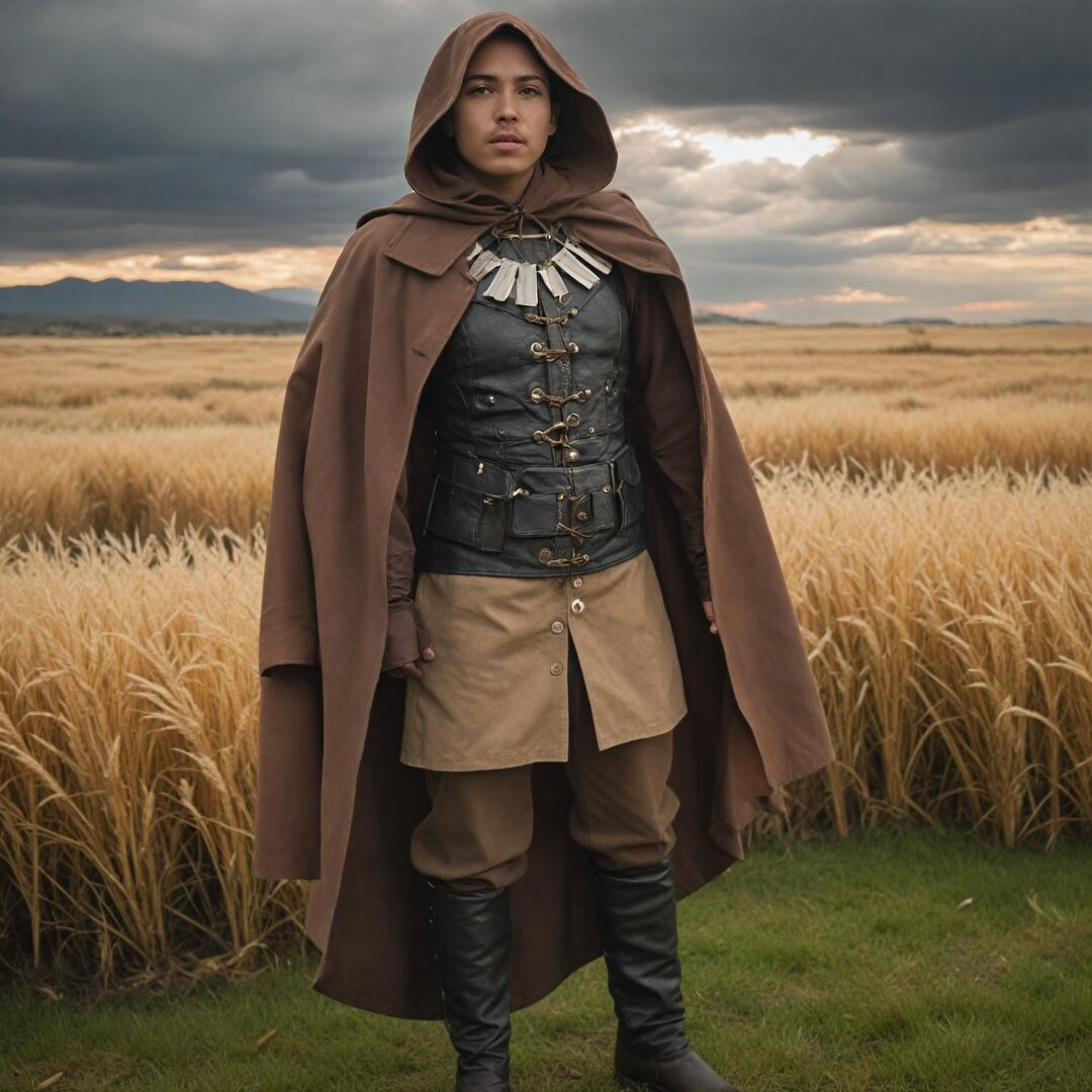 Medieval Hooded Cape Cloak Unisex Vikings Renaissance Cloak Larp ...