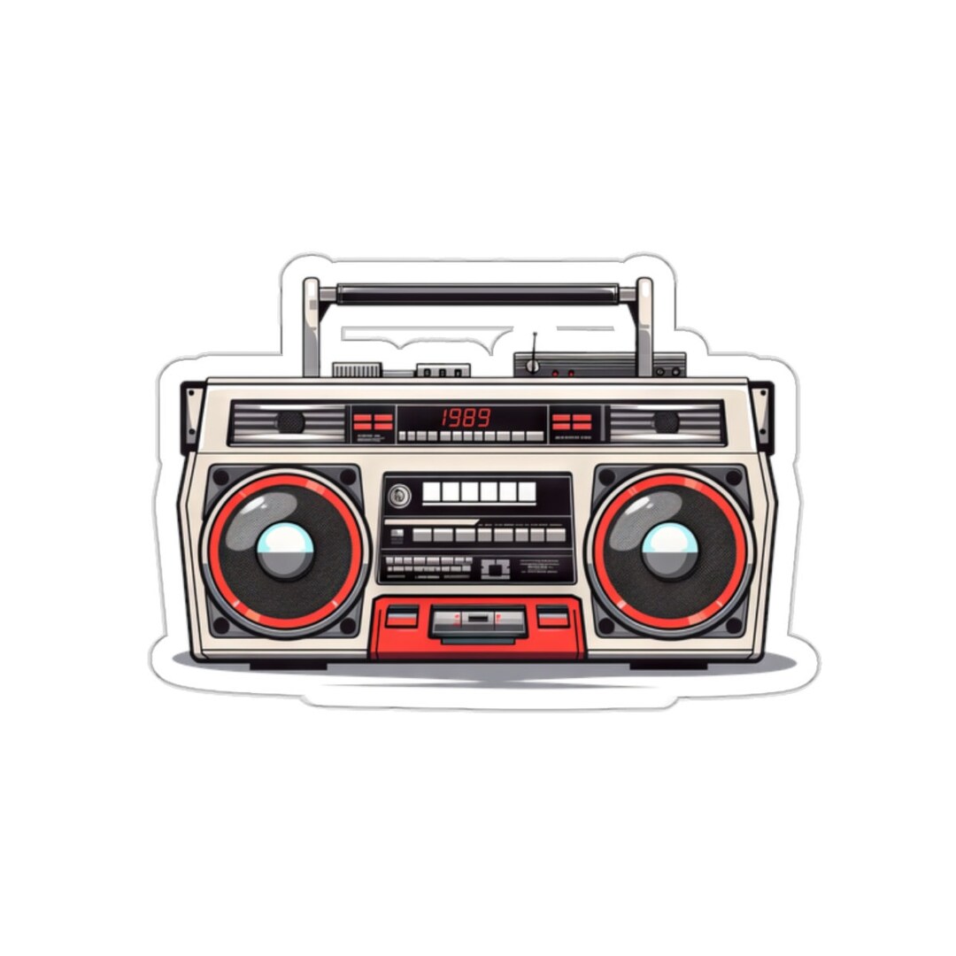 Retro 1989 Boombox Sticker - Etsy