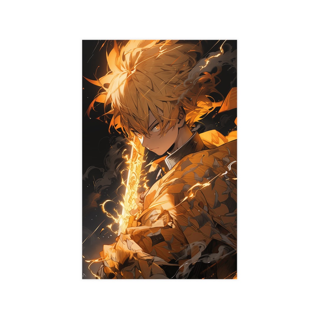 Zenitsu Canvas/poster - Demon Slayer Artwork - Etsy