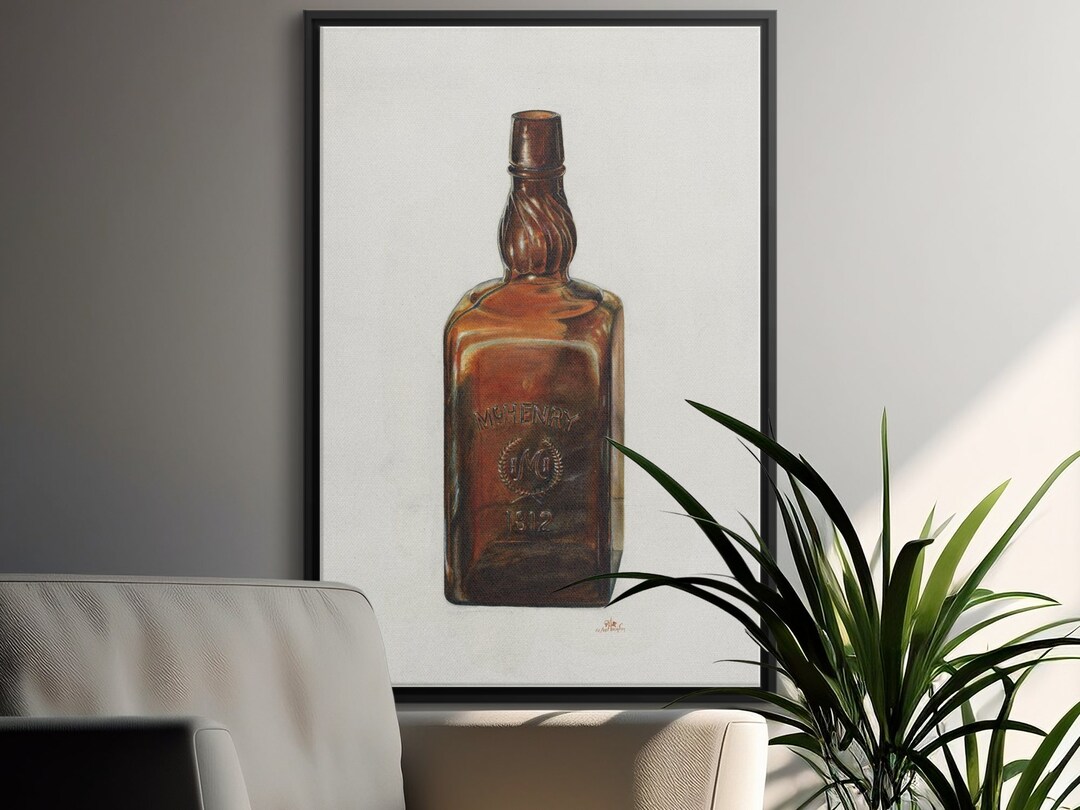 Mchenry Whiskey Bottle Ralph Atkinson Wall Art Print of - Etsy