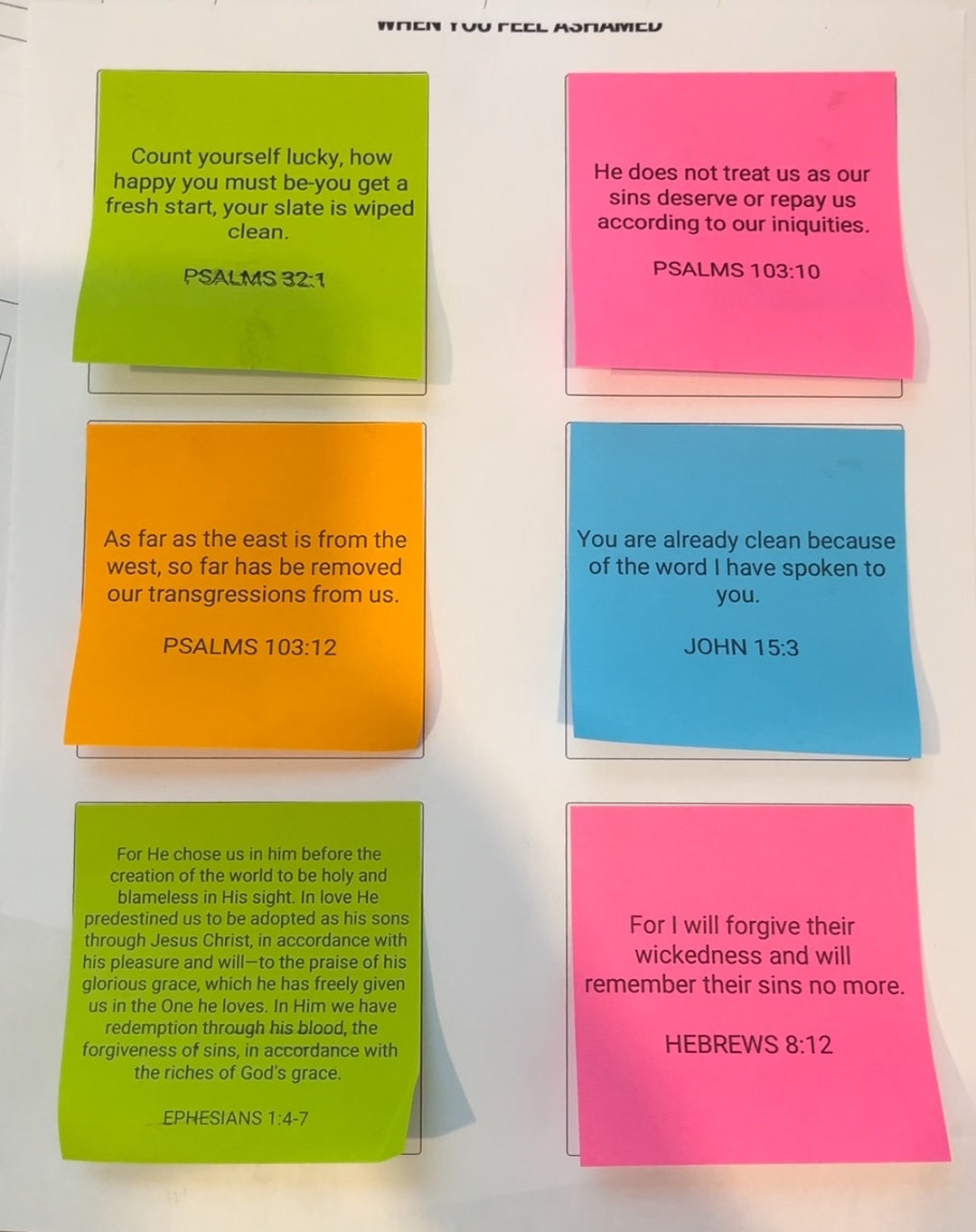 Healing Prayer Sticky Notes Printable Templates - Etsy