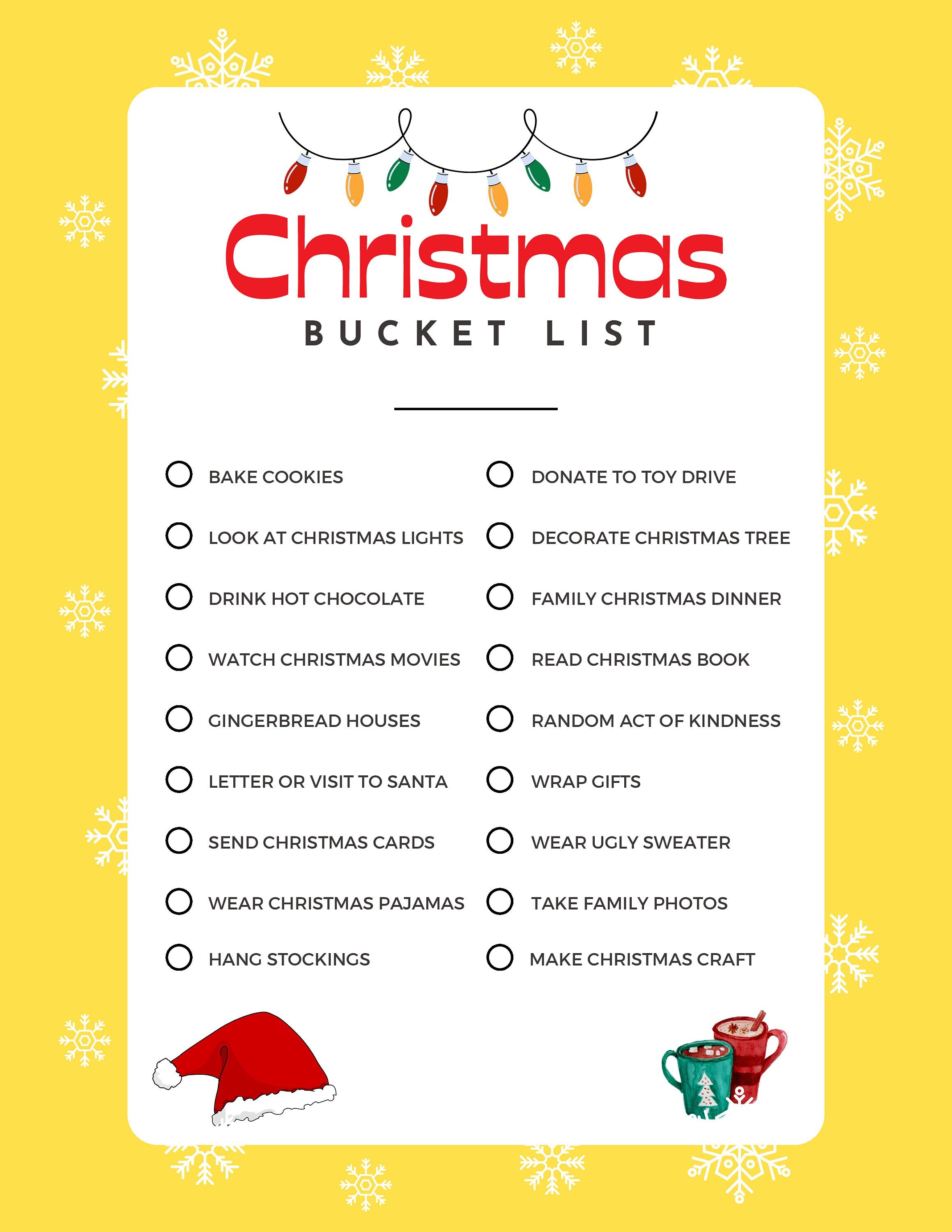 Printable Christmas Planning Sheets - Yellow - Etsy