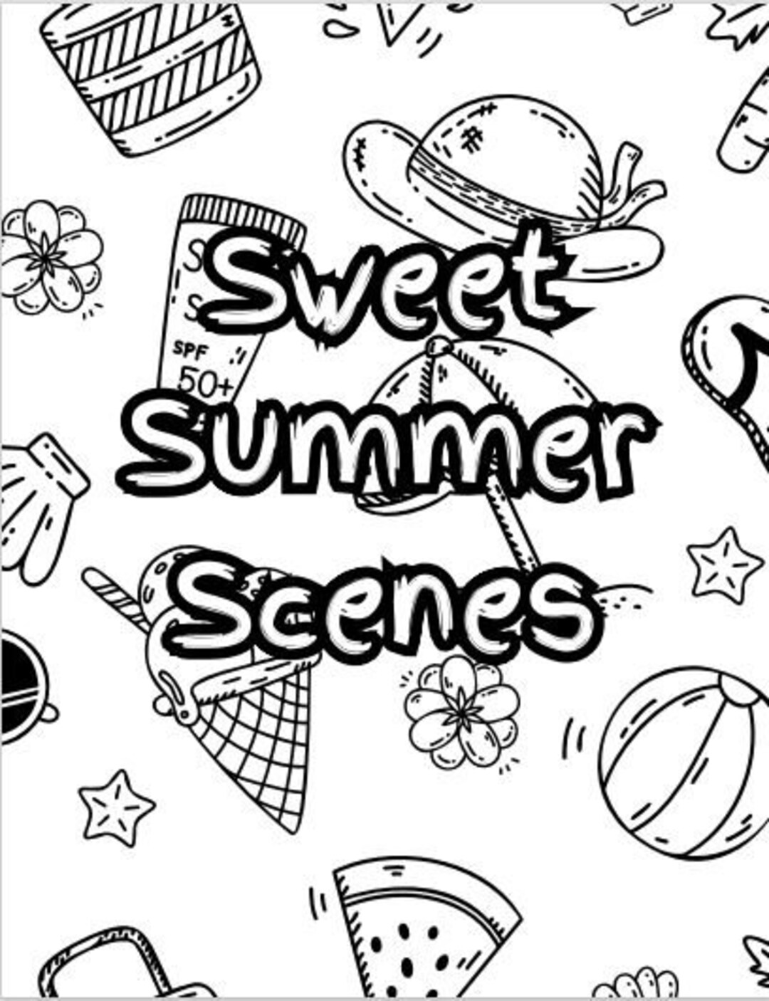 Summer Printable Coloring Book for Kids - Etsy