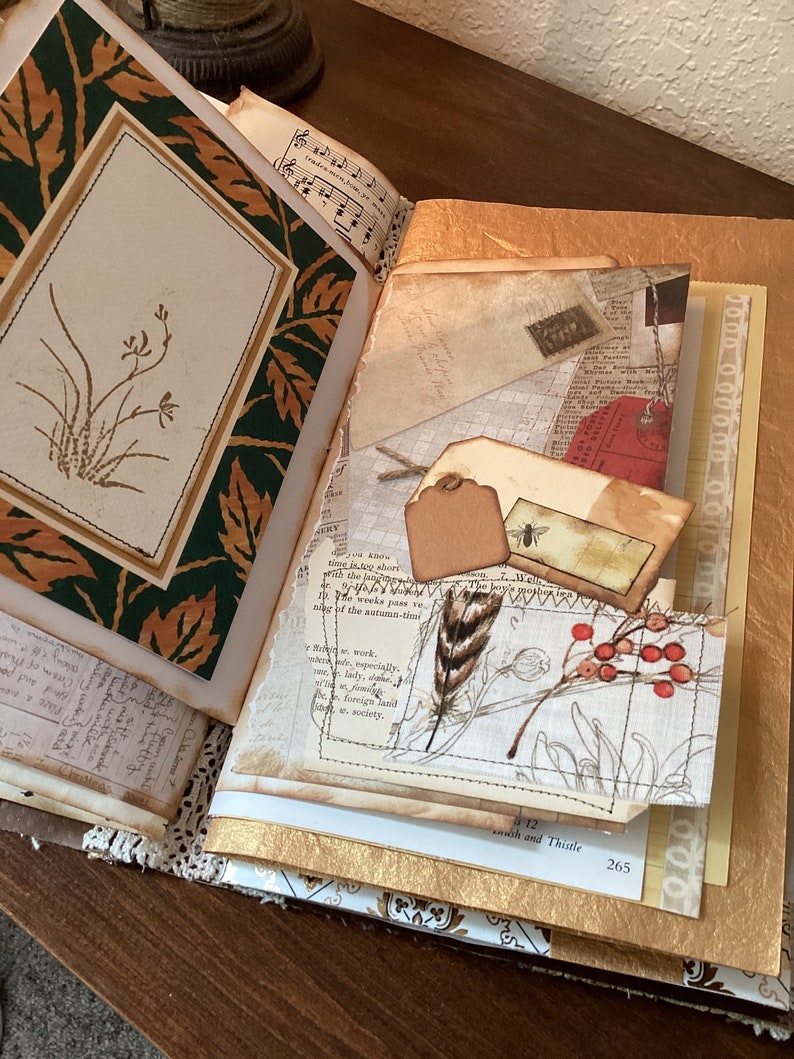 Handmade Journal Paper Crafts Hand Bound Journal Gift Fall - Etsy