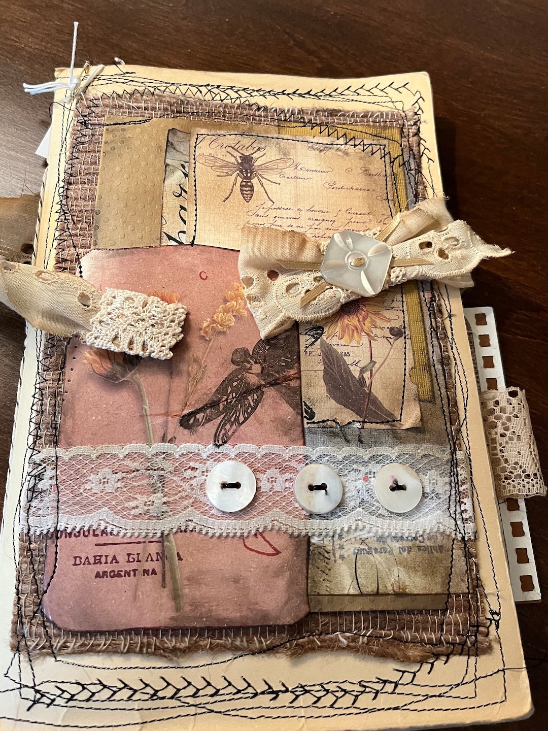 Handmade Junk Journal | Paper Crafts | Vintage Paper | Handbound ...