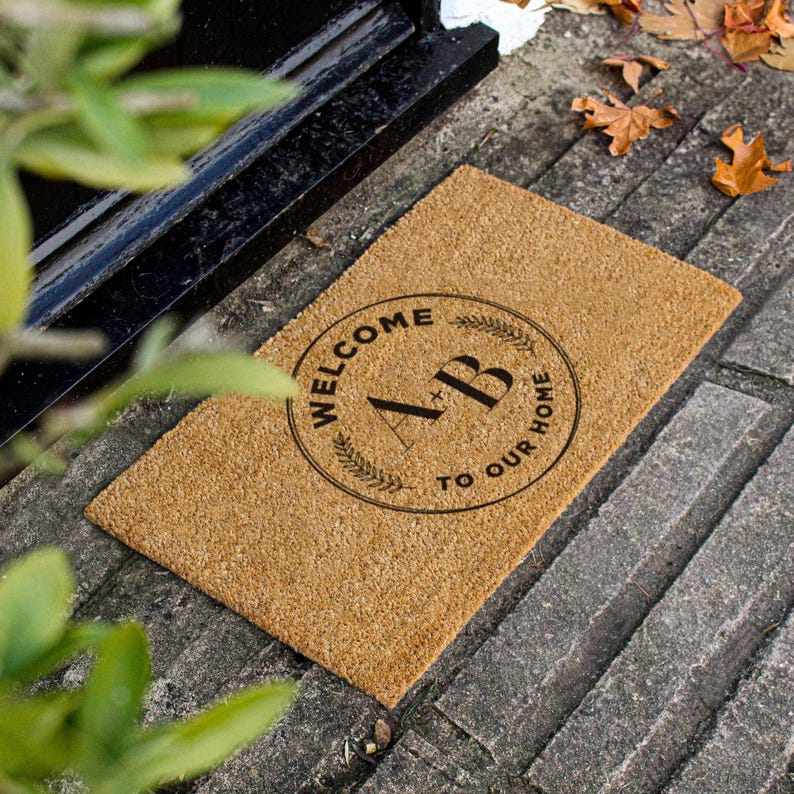 Personalized 'welcome to Our Home' Doormat With Initials, Personalized ...