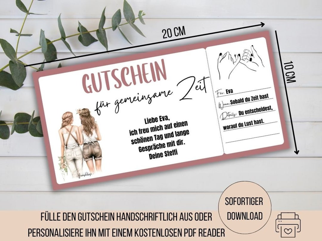 Voucher for Time Together, Girls' Day Voucher, Voucher for Girlfriend ...