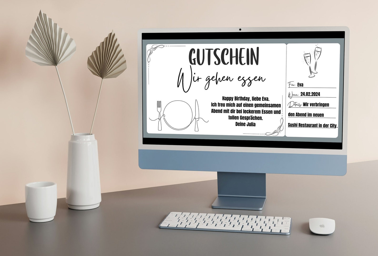 Gutschein Essen gehen, Restaurantgutschein, Gutschein für ein ...