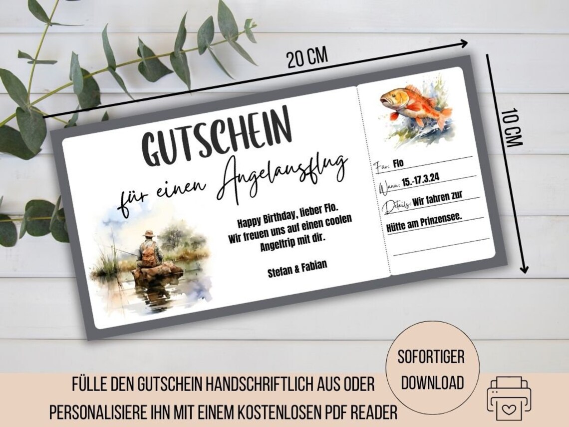 Fishing Voucher, Fishing Trip Voucher, Fishing Trip, Boyfriend Gift ...