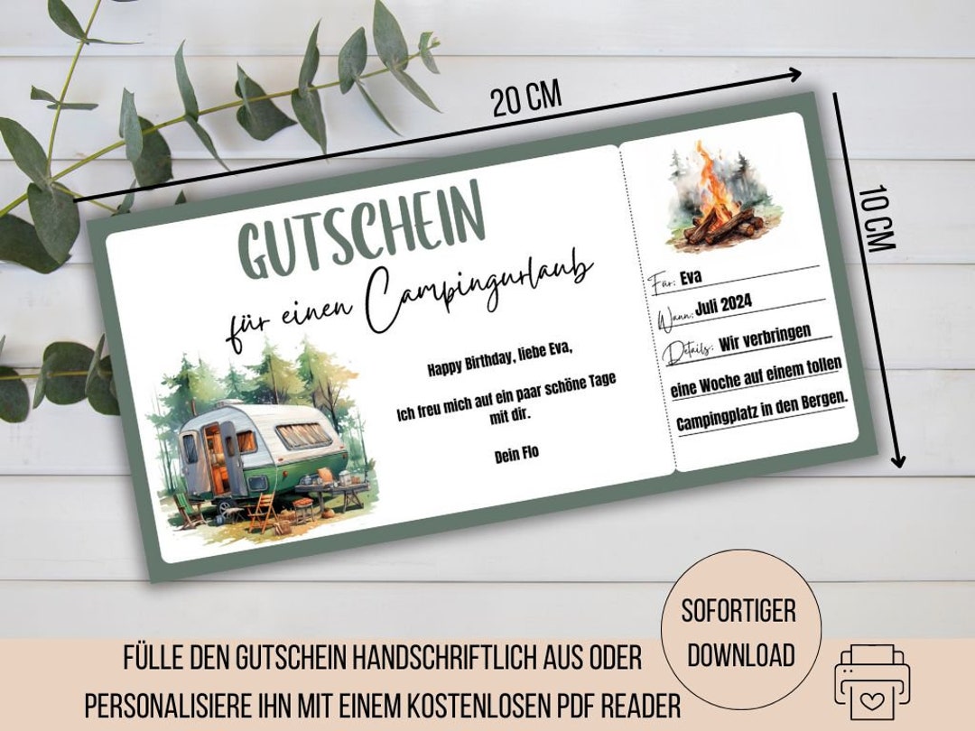 Voucher Camping Holiday, Voucher Camping, Camping, Travel Voucher ...