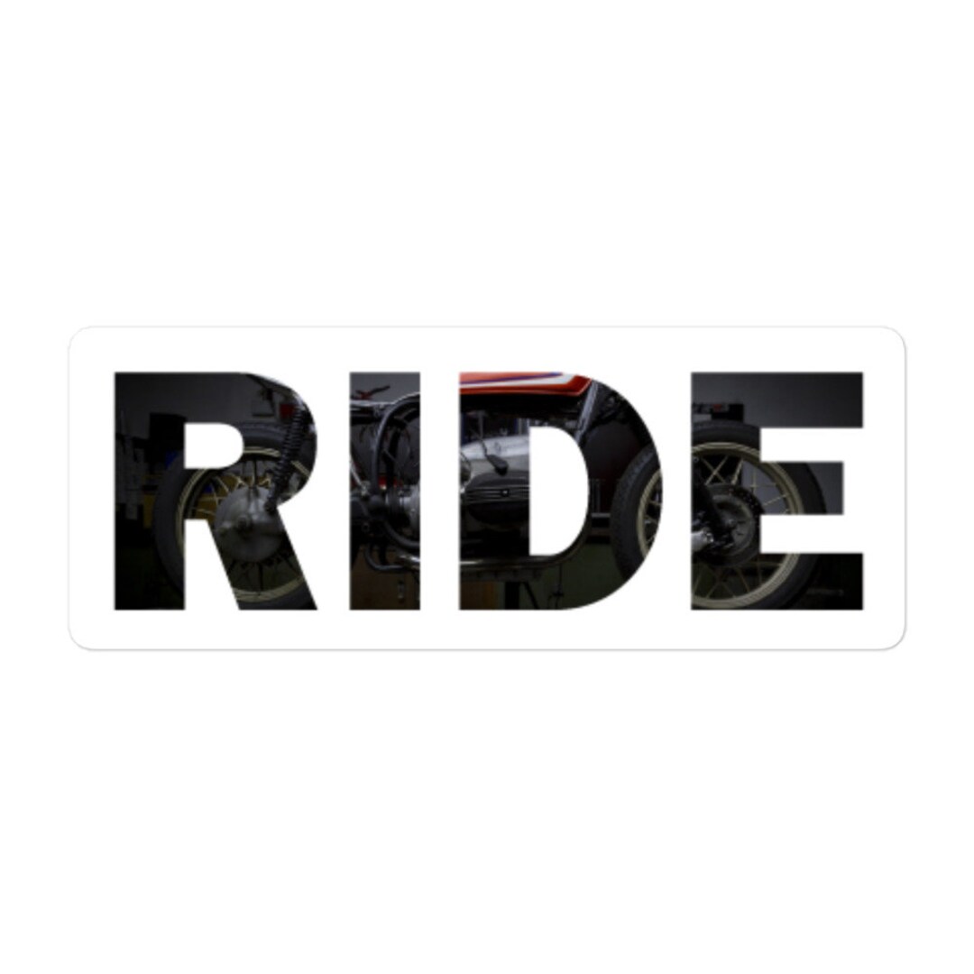 RIDE Cafe Racer Image Sticker Moto Enthusiast Gift Decal - Etsy