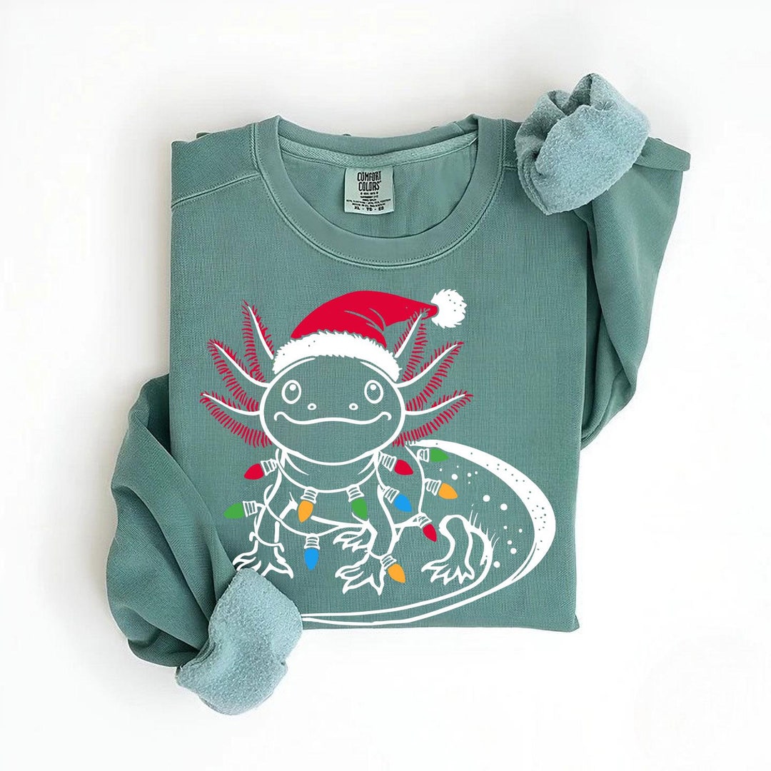 Christmas Axolotl Sweatshirt | Funny Axolotl Sweater | Axolotl Lover ...