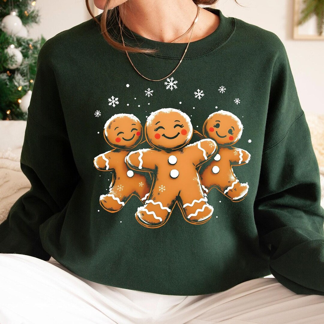 Gingerbread Sweatshirt | Cute Christmas Sweater | Gingerbread Sweater ...