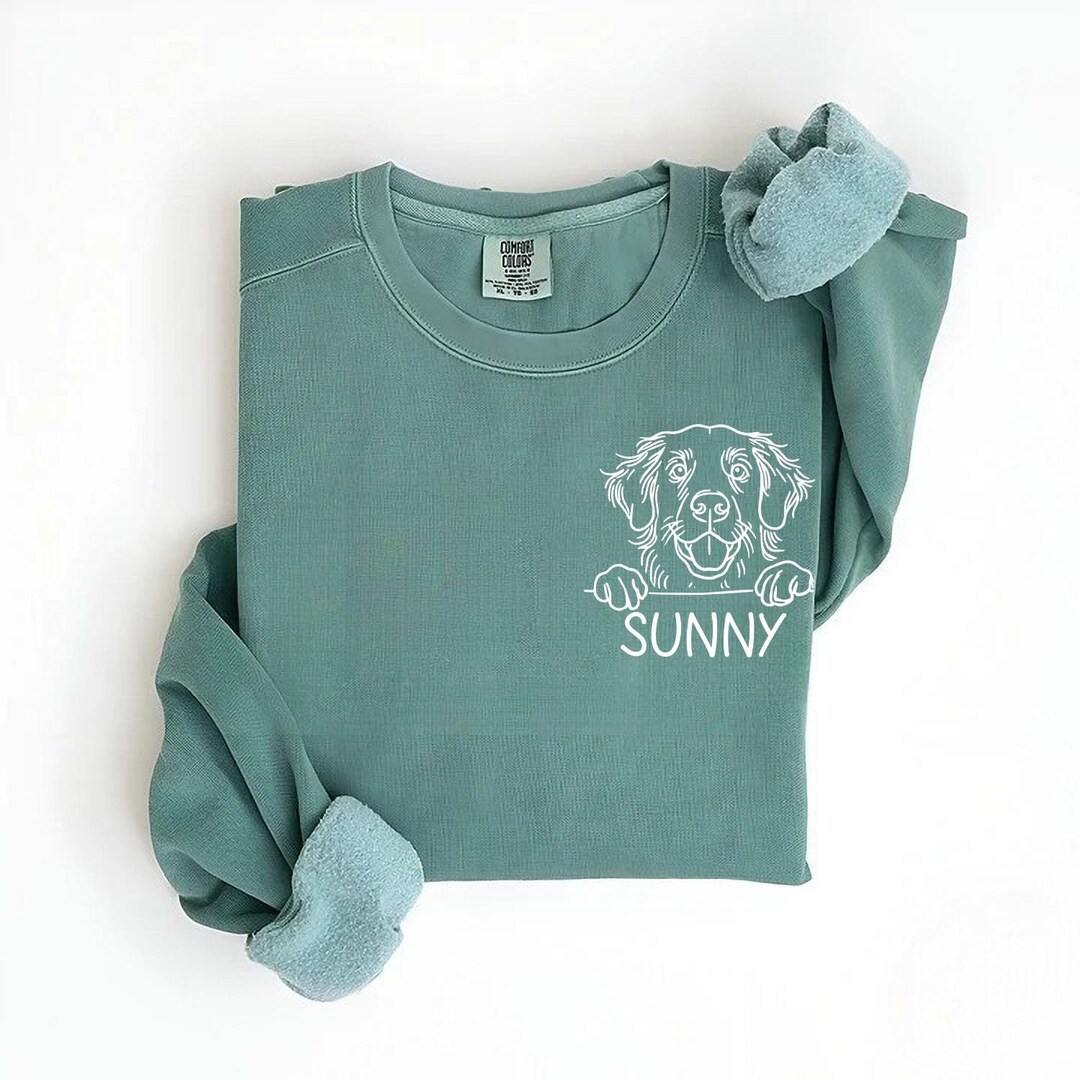 Custom Golden Retriever Sweatshirt | Personalized Dog Name Sweater ...