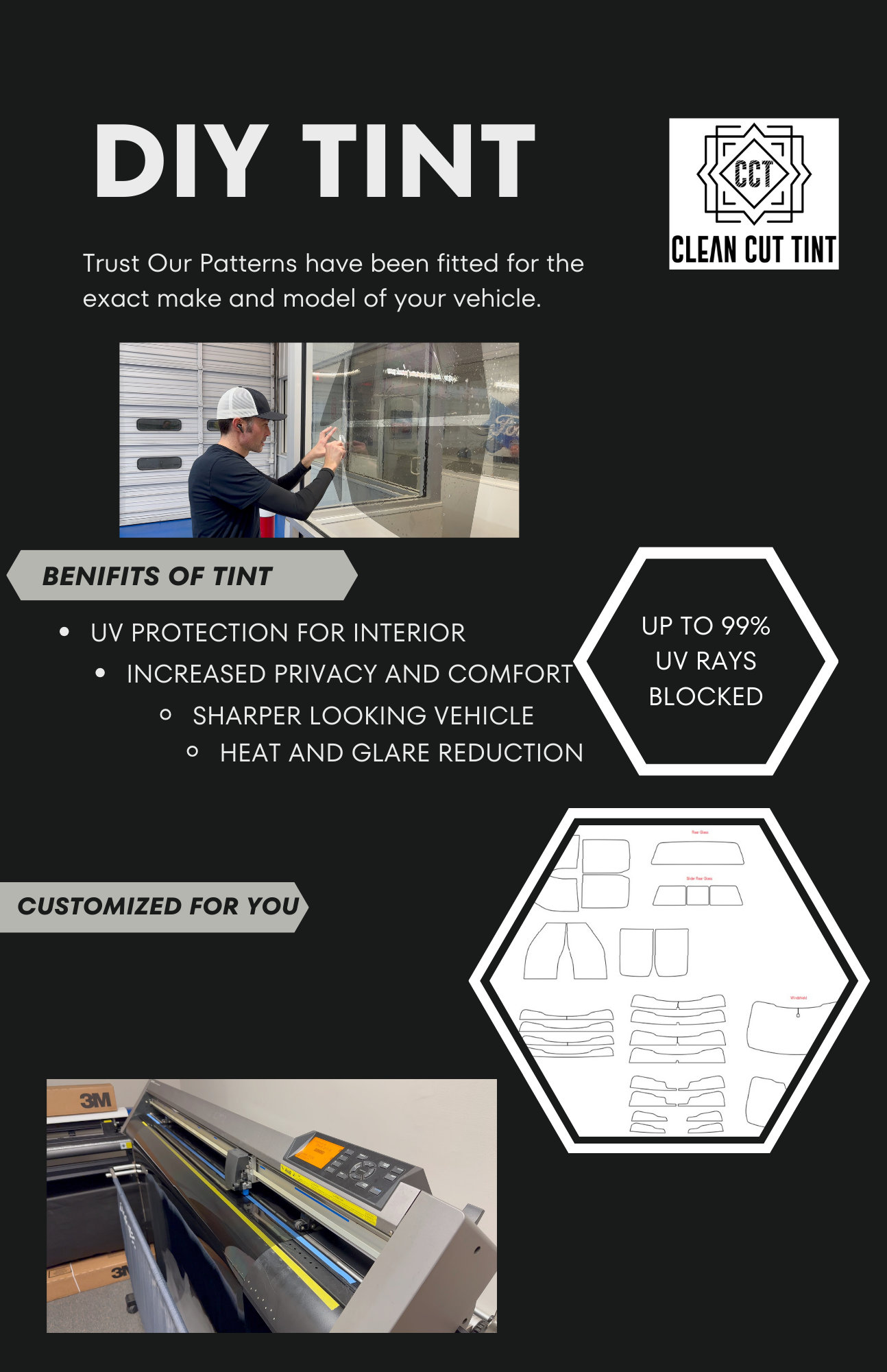 Precut Window Tint Kit Customized for Any Make and Model Professionally ...