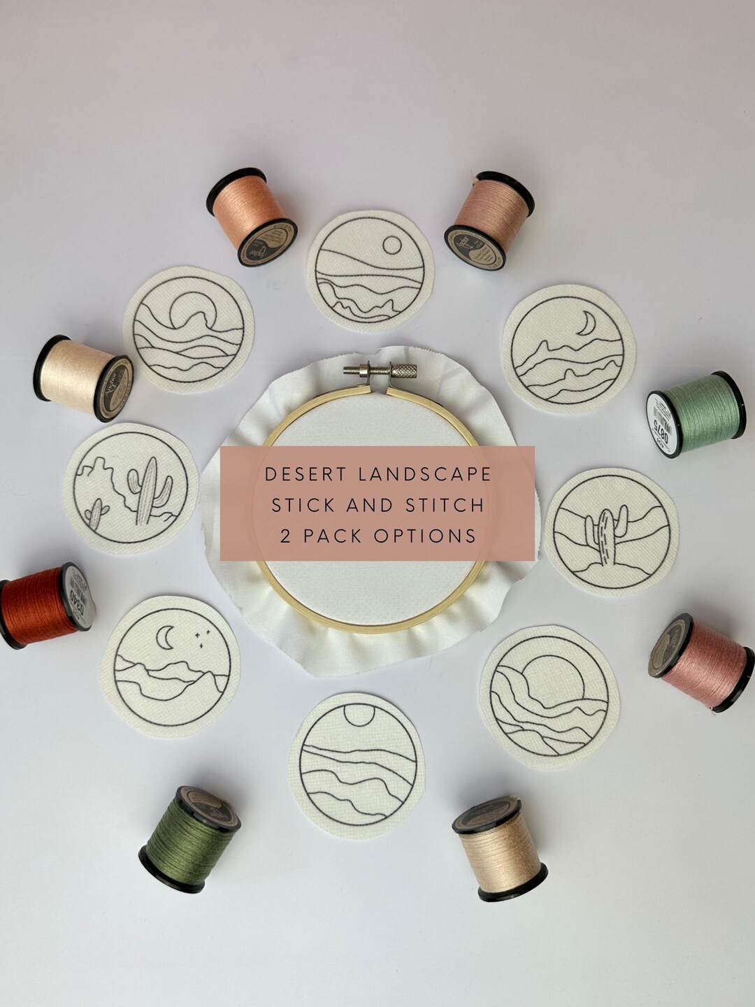 Desert Patch Stick and Stitch Packs - DIY Embroidery - DIY Gift ...