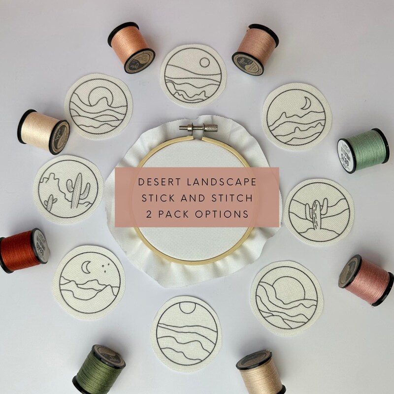Desert Embroidery Pattern - Etsy