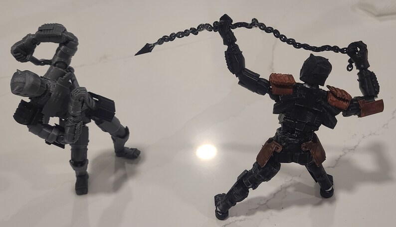 3D Printed Articulated Ninja / 3D Print Ninja Desk Toy and Figurine ...